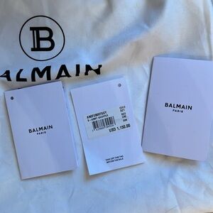 Balmain | Bags | Balmain B Army Small Tote Bag Sky Angel Print Cotton ...